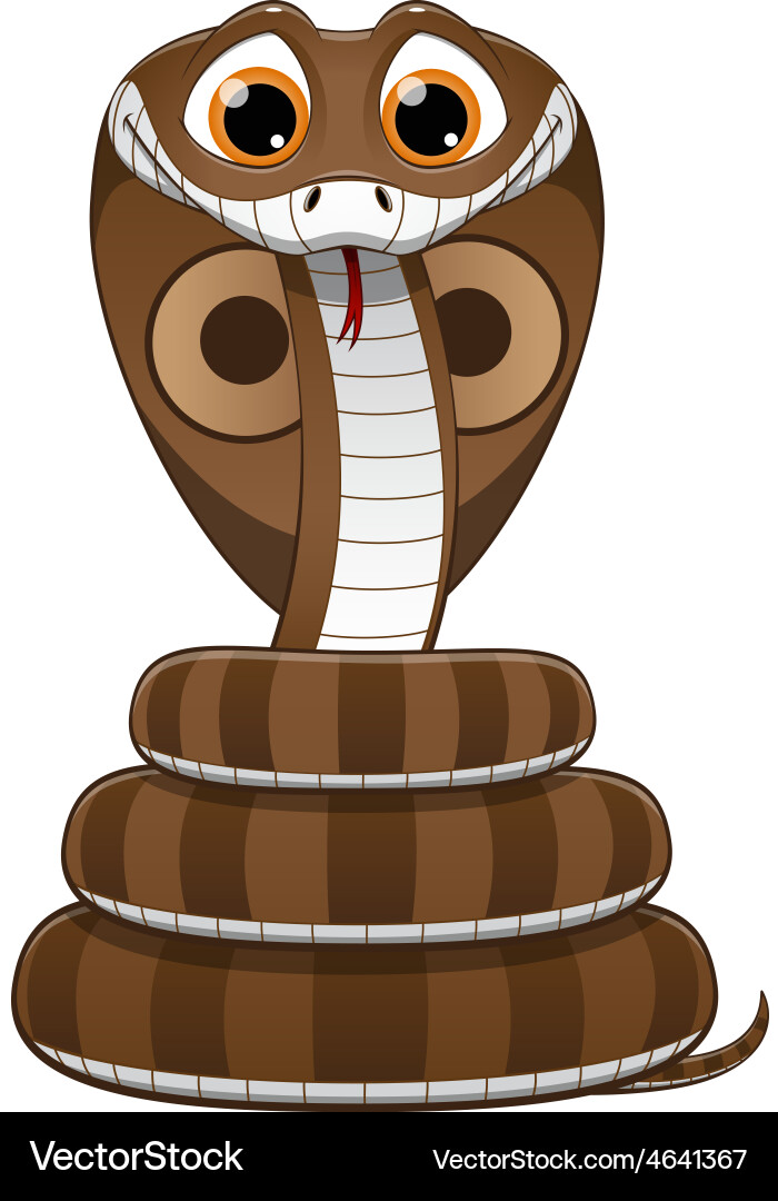 Cute Baby Cobra Snake Royalty Free Vector Image
