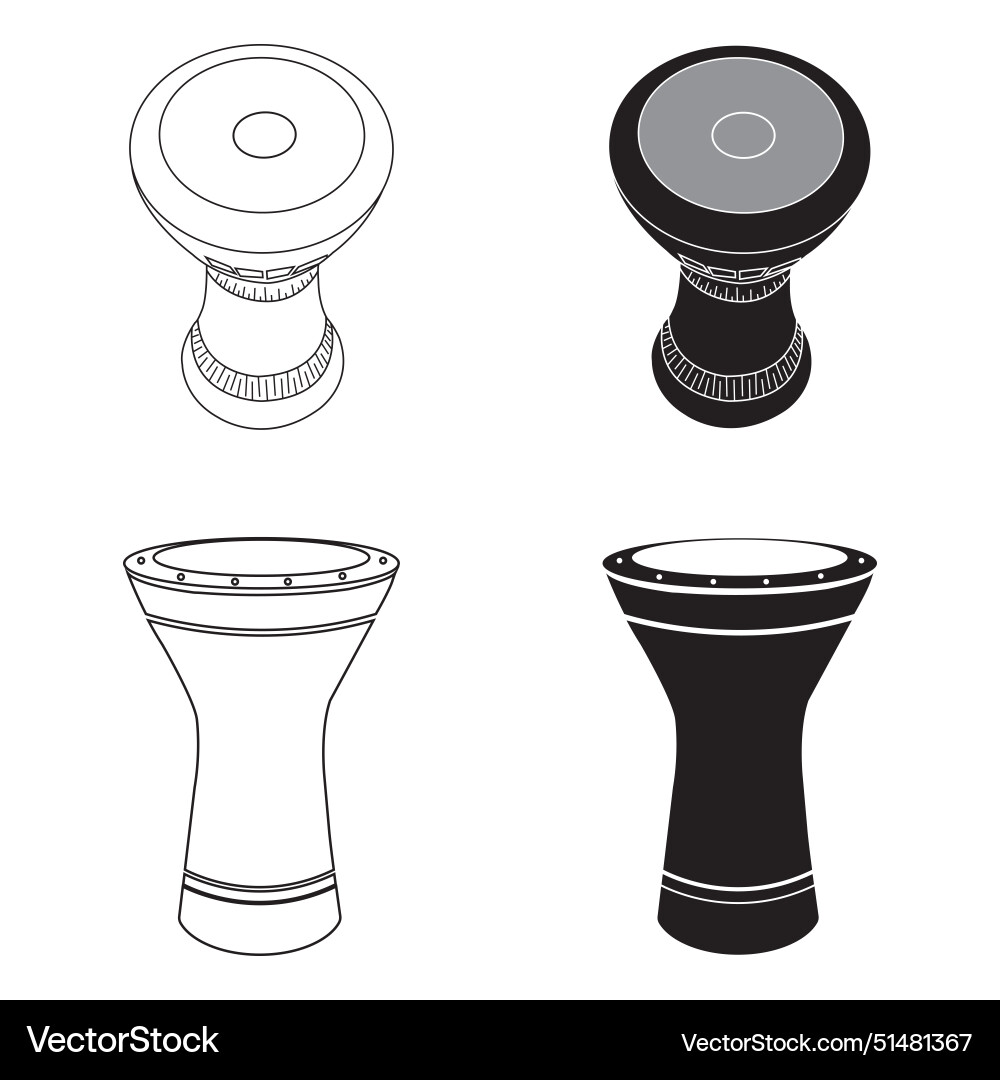 Darbuka icon a traditional percussion musical Vector Image