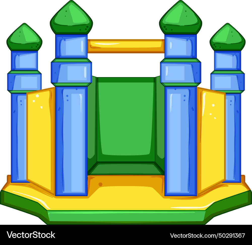House inflatable castle cartoon Royalty Free Vector Image