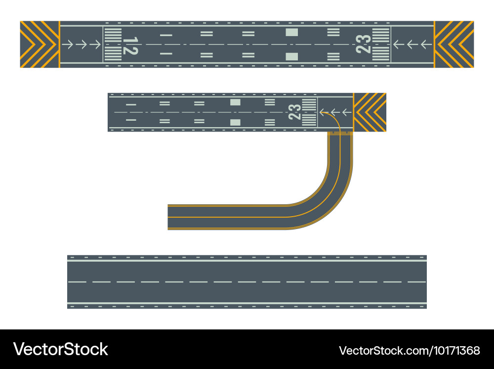 Airport Runway Scenes Royalty Free Vector Image