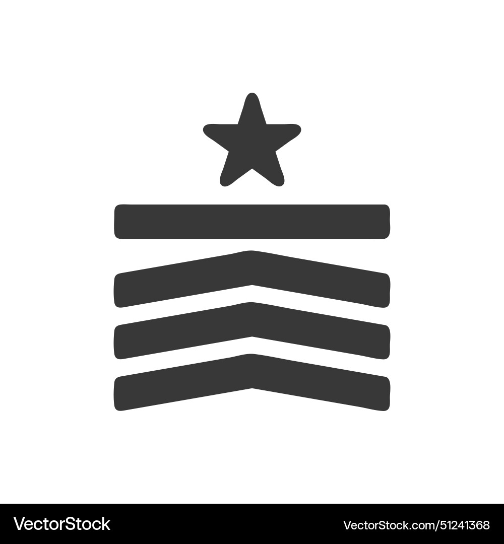 Badge icon solid grey military Royalty Free Vector Image