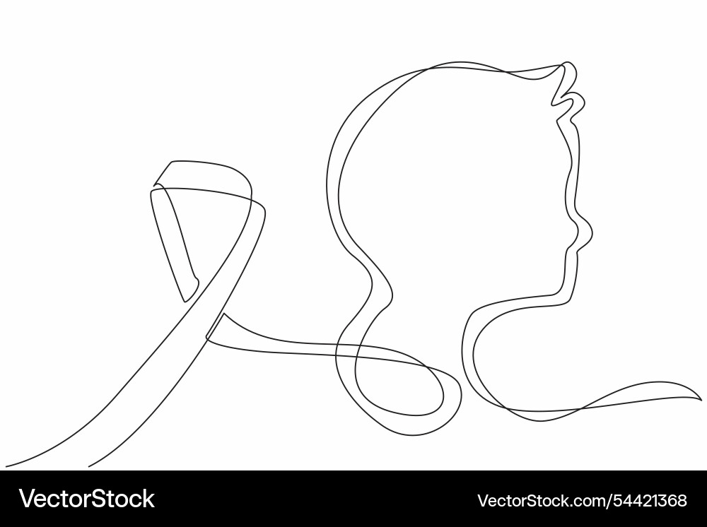 Continuous one line drawing the silhouette Vector Image
