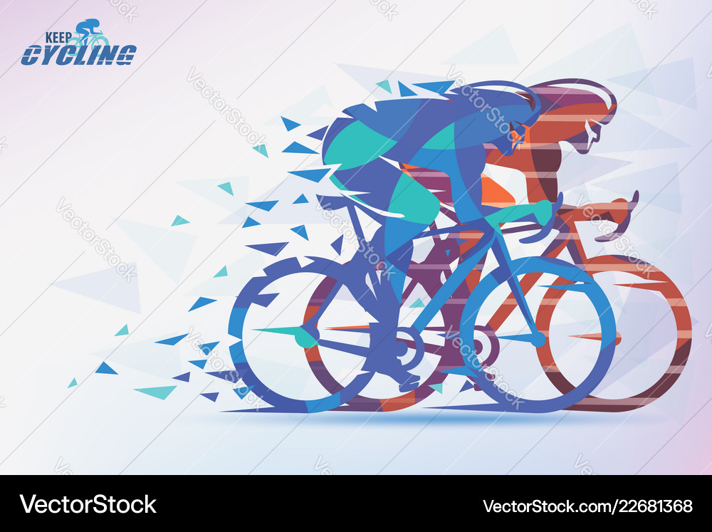 Dynamic Cycling Race Background Royalty Free Vector Image