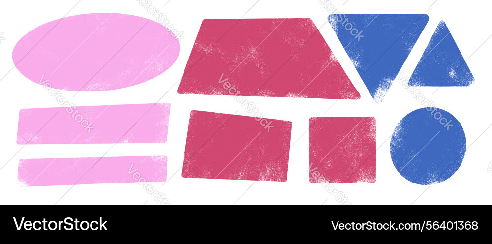 Freehand geometric shape set callouts graffiti Vector Image
