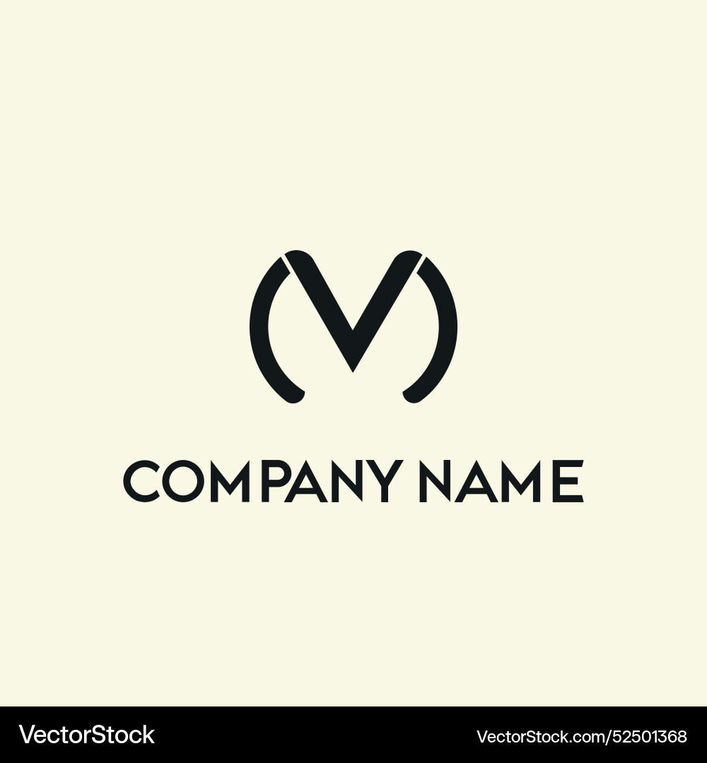 Minimalist modern m logo design for stylish Vector Image