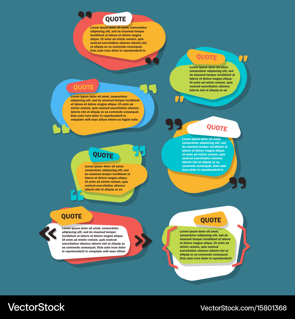 Quote Bubble Templates - Speech Bubbles Royalty Free Vector