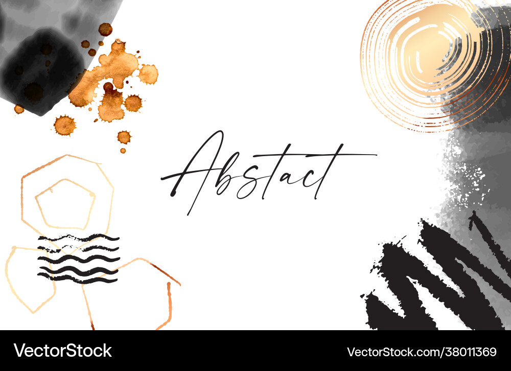 Abstract art design hand painted minimalistic Vector Image