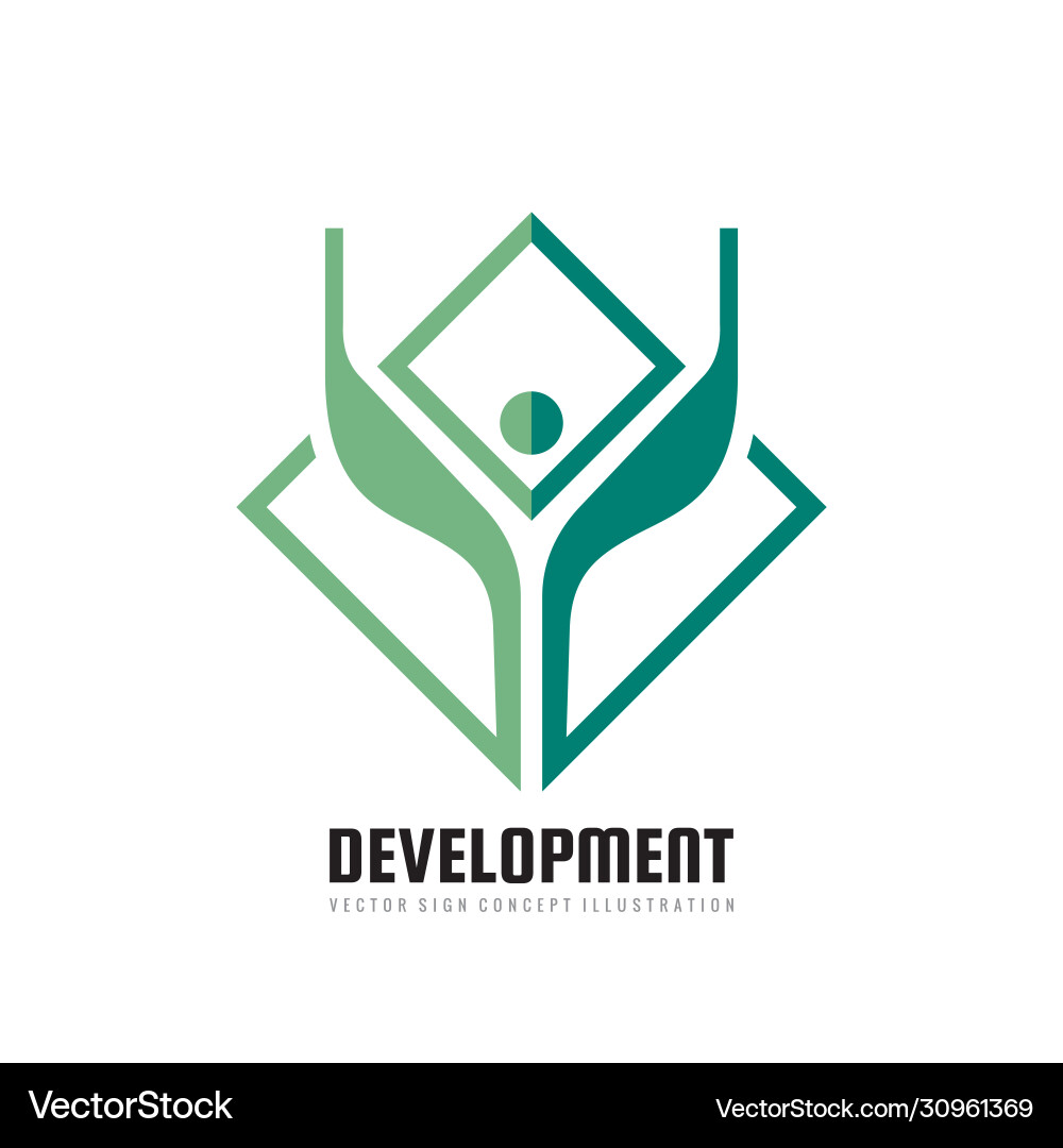 Development - logo template concept Royalty Free Vector