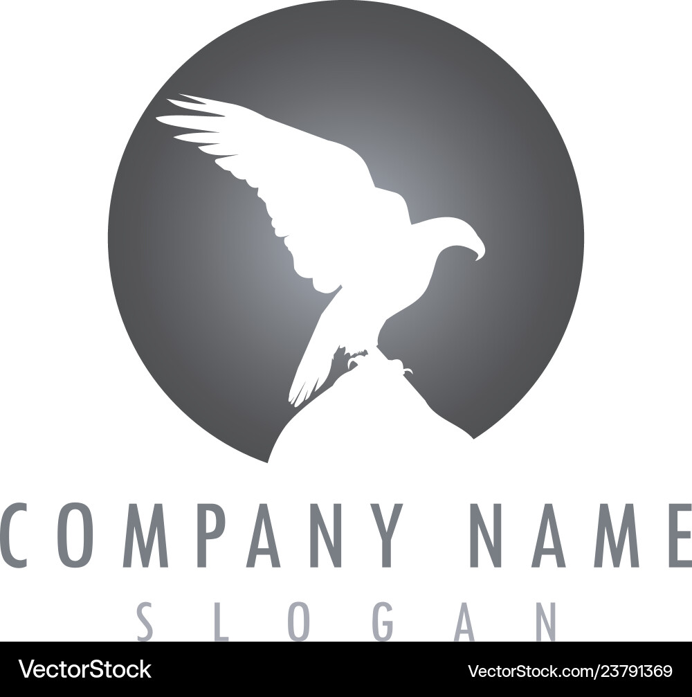 Eagle moon design Royalty Free Vector Image - VectorStock