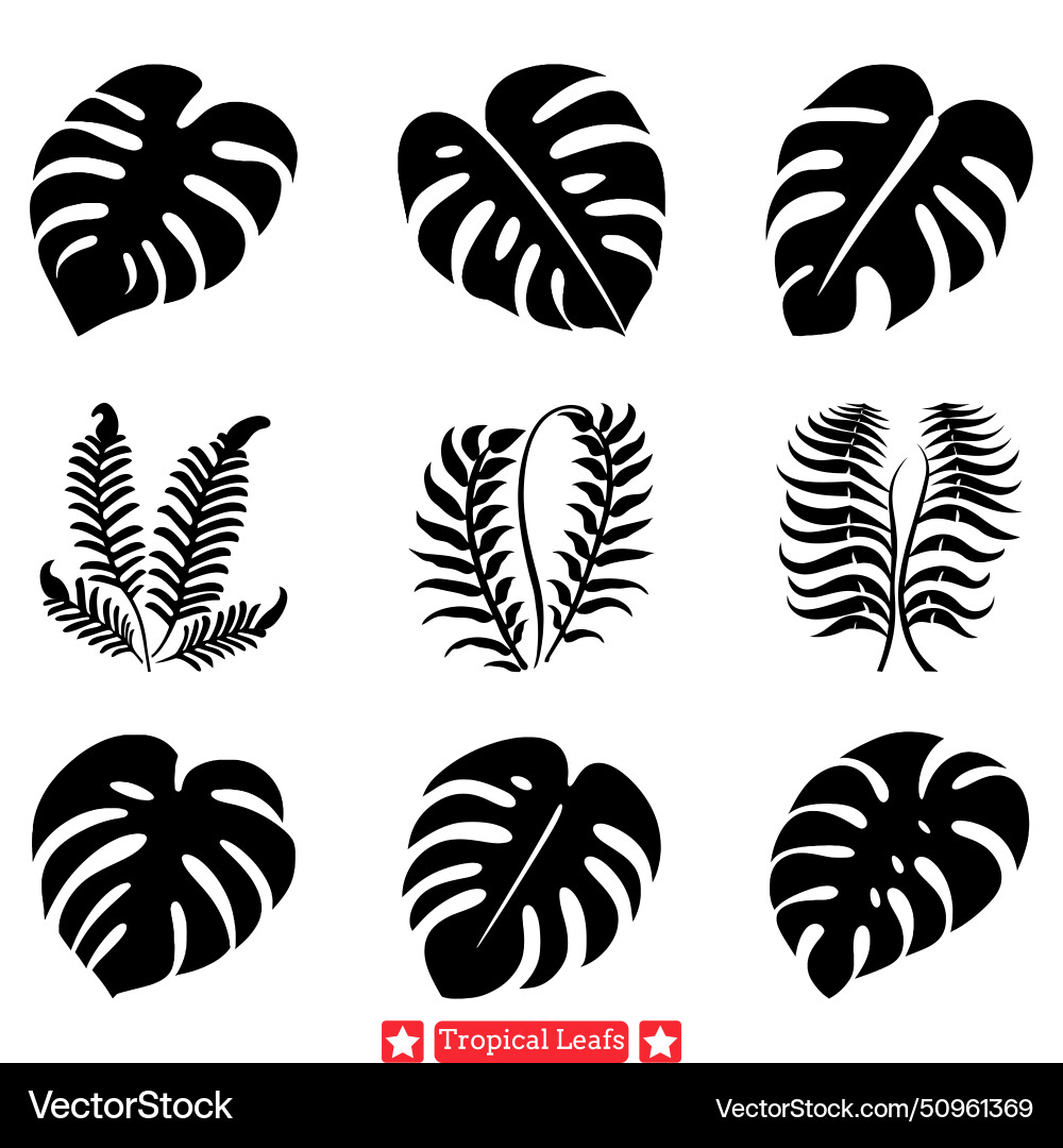 Jungle essence captivating tropical leaf Vector Image