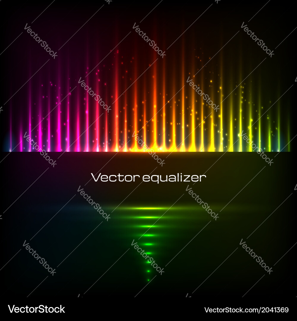 Neon Rainbow Equalizer Royalty Free Vector Image