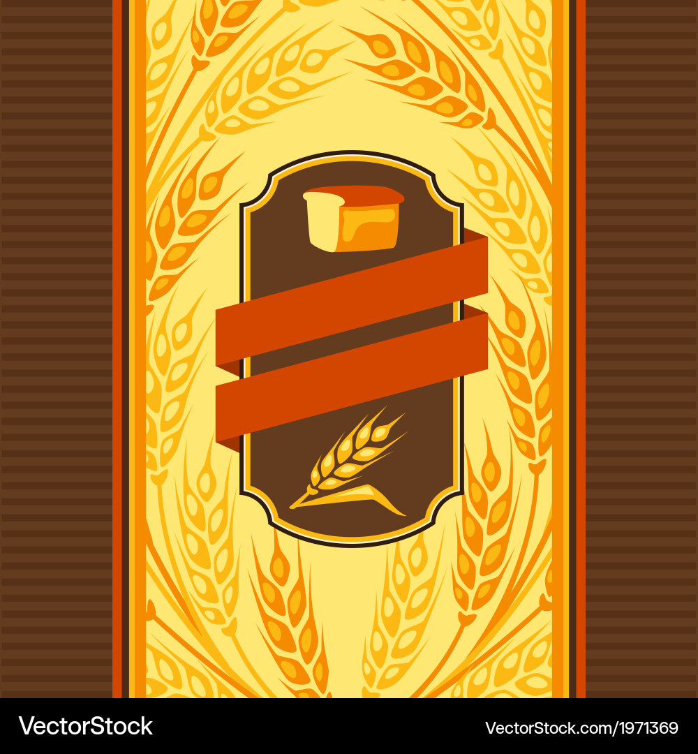 Package design for the bread Royalty Free Vector Image