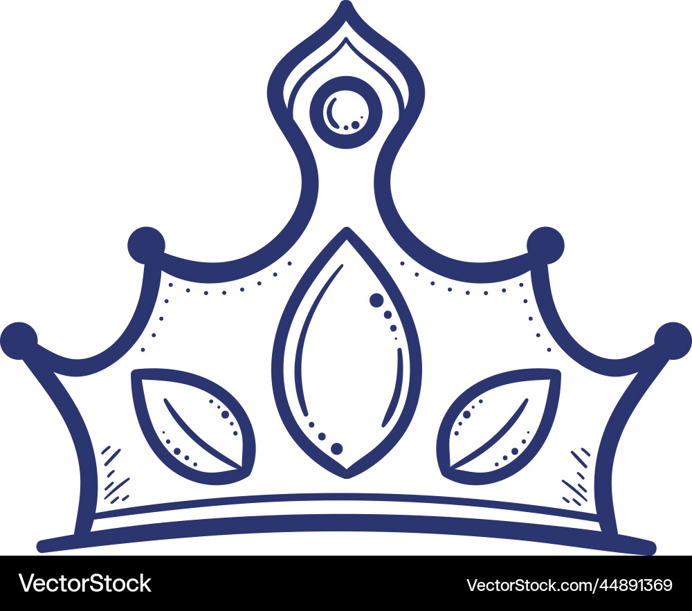 Prince crown sketch Royalty Free Vector Image - VectorStock