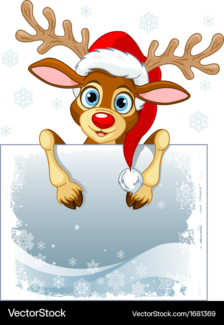 Reindeer sign Royalty Free Vector Image - VectorStock