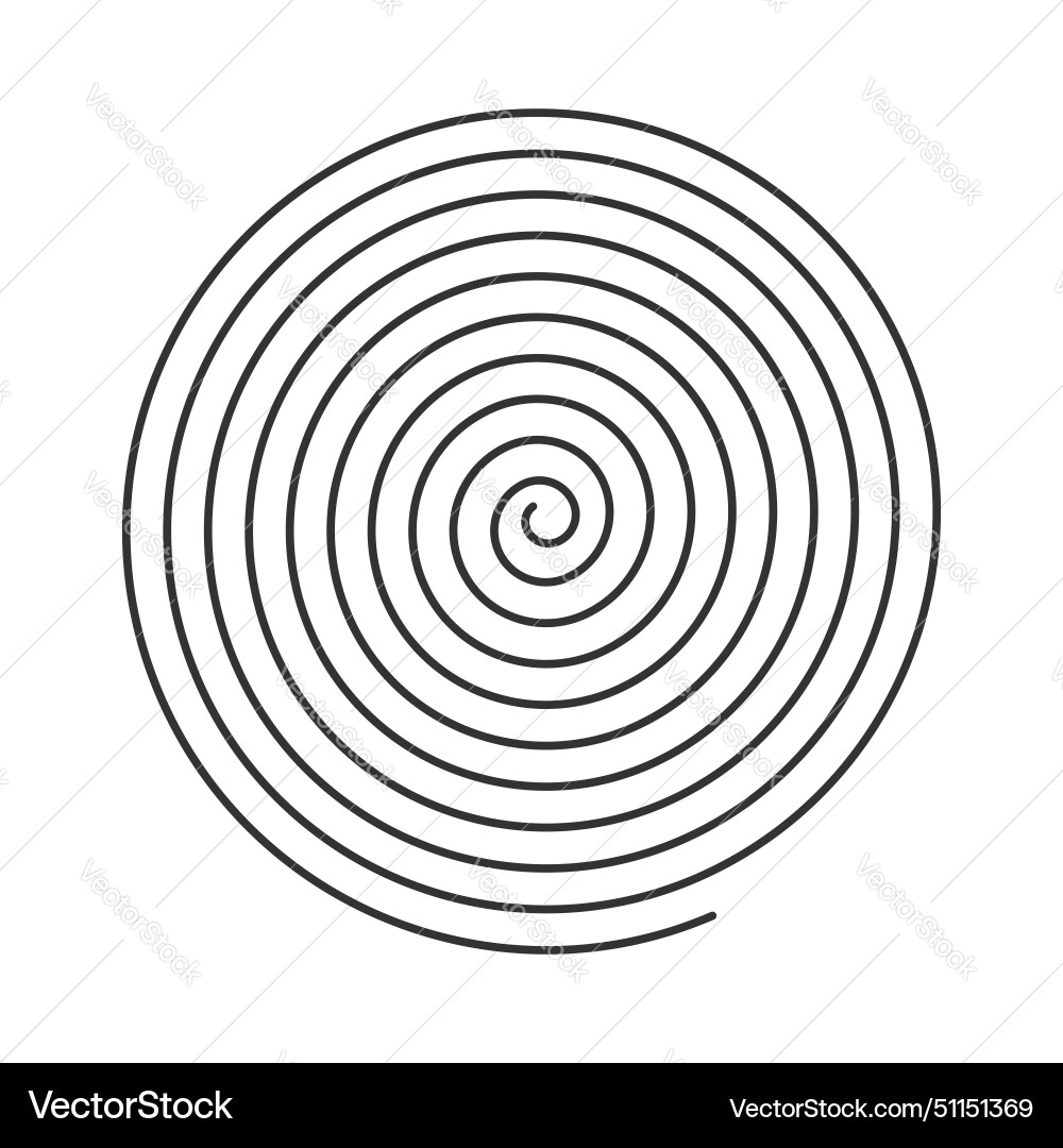 Spiral icon whirlpool vertigo or tornado Vector Image