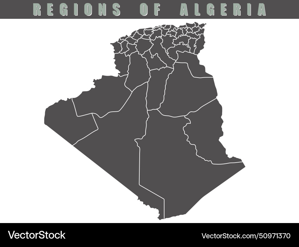 Algeria country map Royalty Free Vector Image - VectorStock