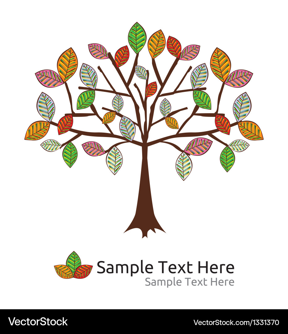 Autumn tree template Royalty Free Vector Image
