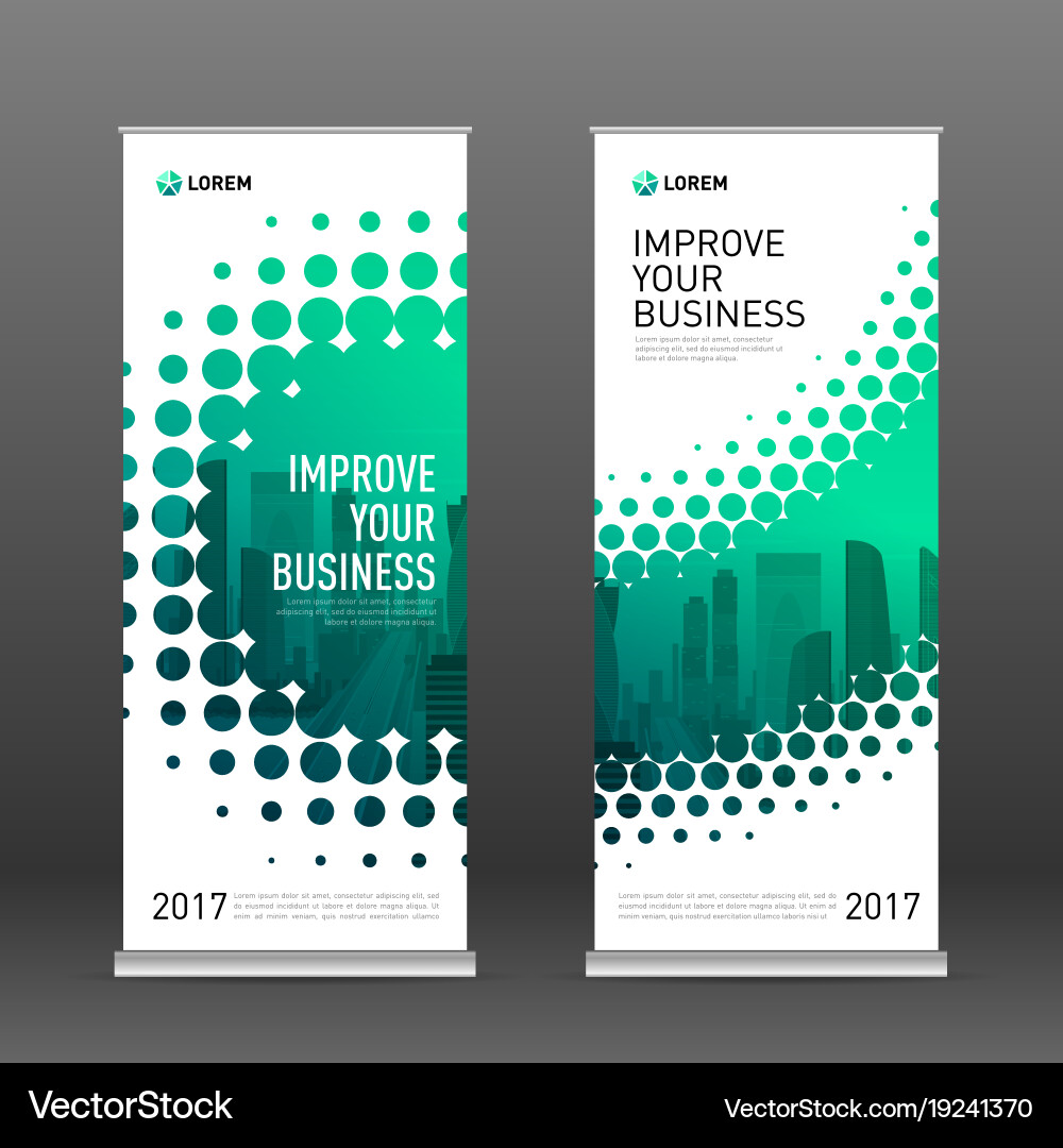 Construction roll up banner design template Vector Image
