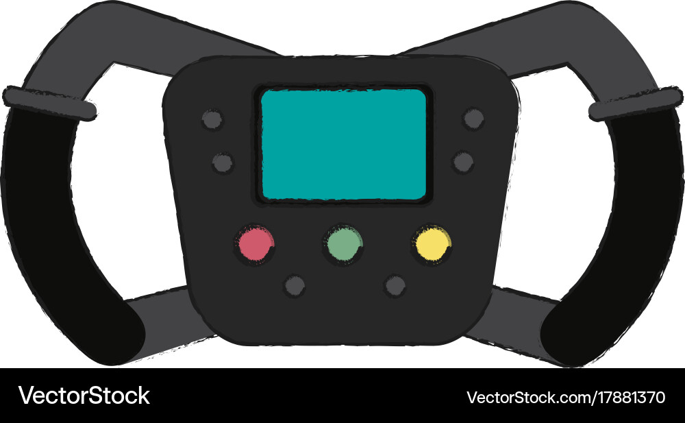 Formula 1 steering wheel Royalty Free Vector Image