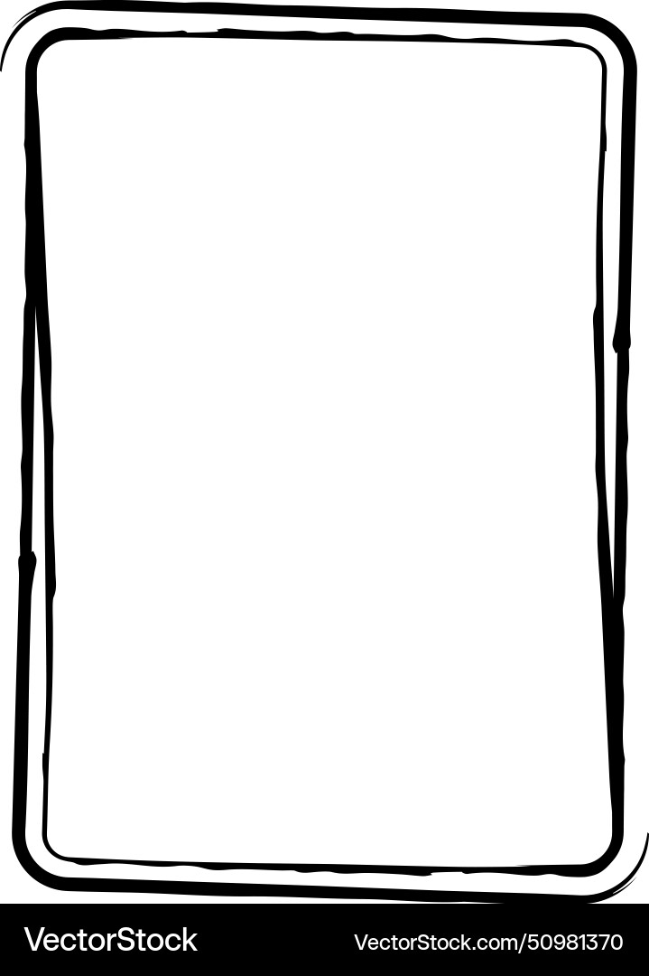 Frame border grunge shape icon vertical rectangle Vector Image