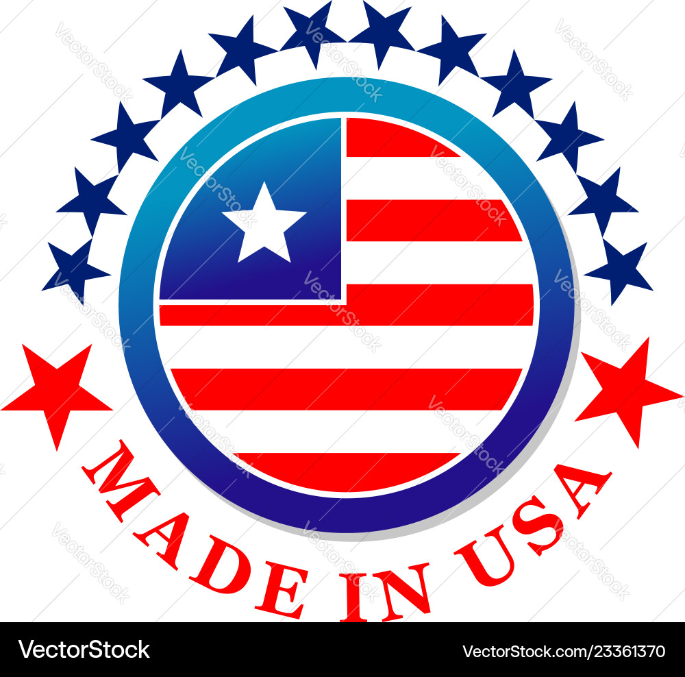 Made in usa creative badge Royalty Free Vector Image