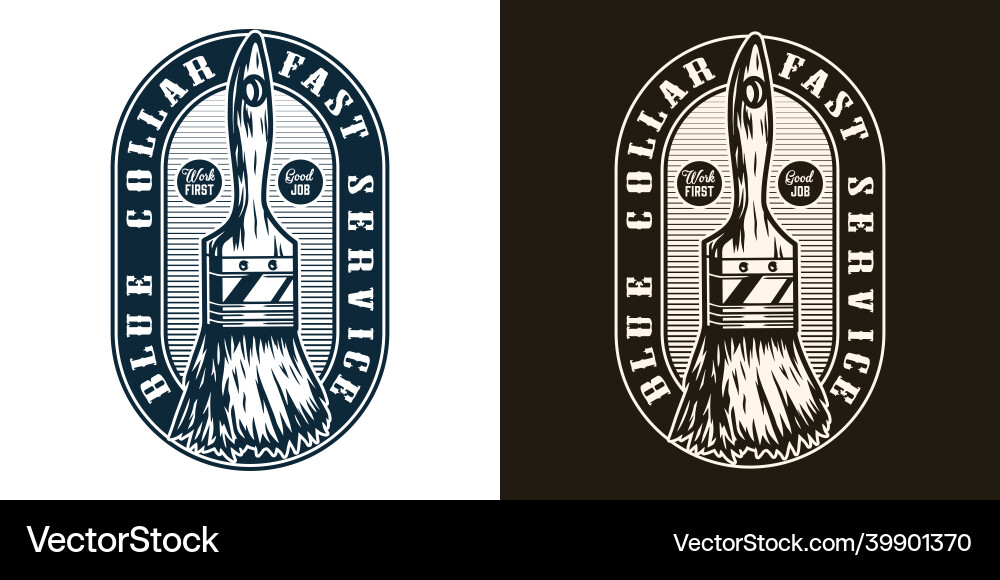 Painting vintage label Royalty Free Vector Image