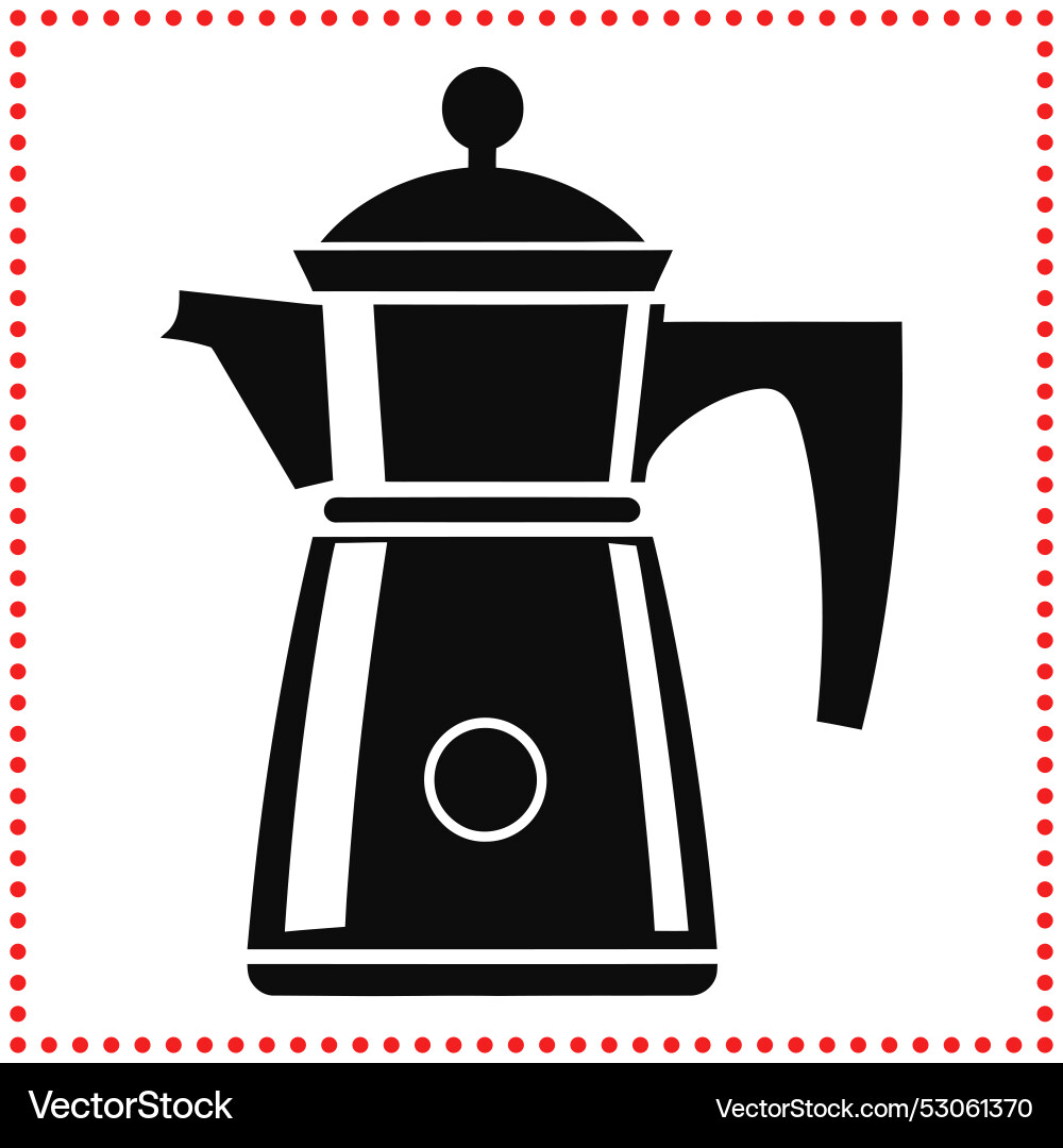 Sip in style the teapot silhouette Royalty Free Vector Image