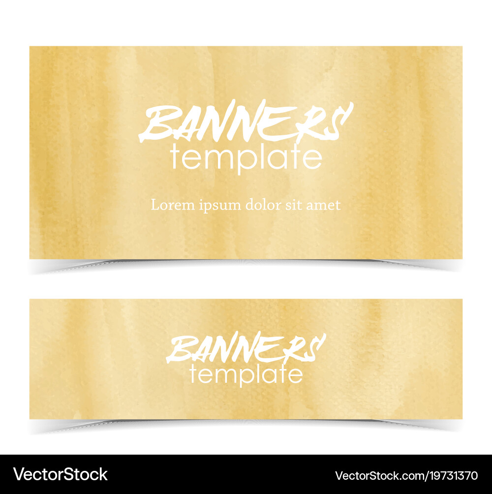 Watercolor template banners Royalty Free Vector Image