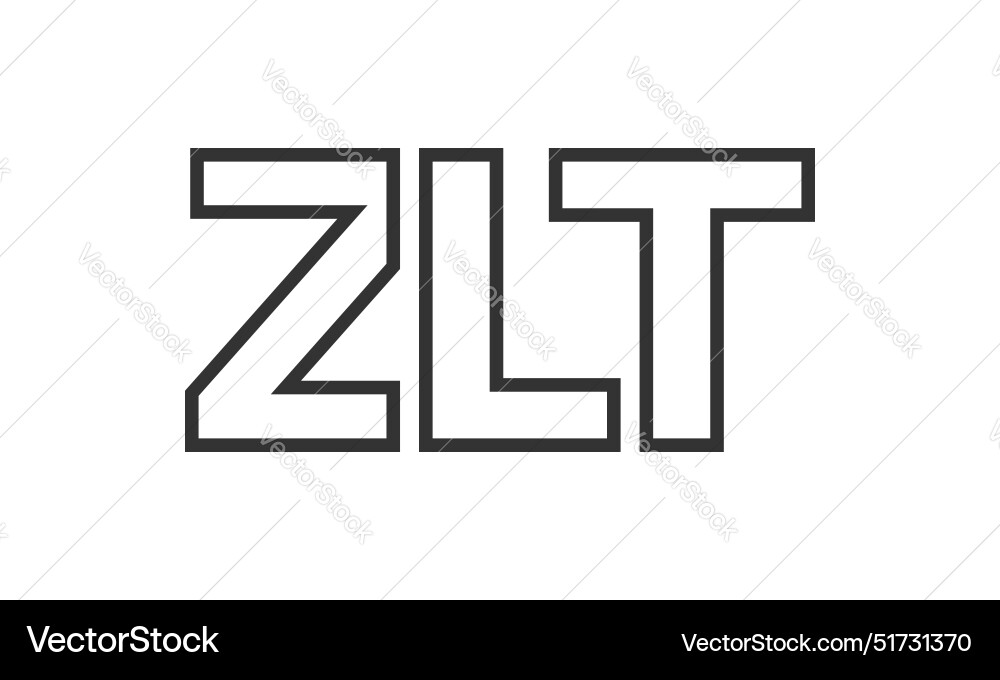 Zlt logo design template with strong and modern Vector Image