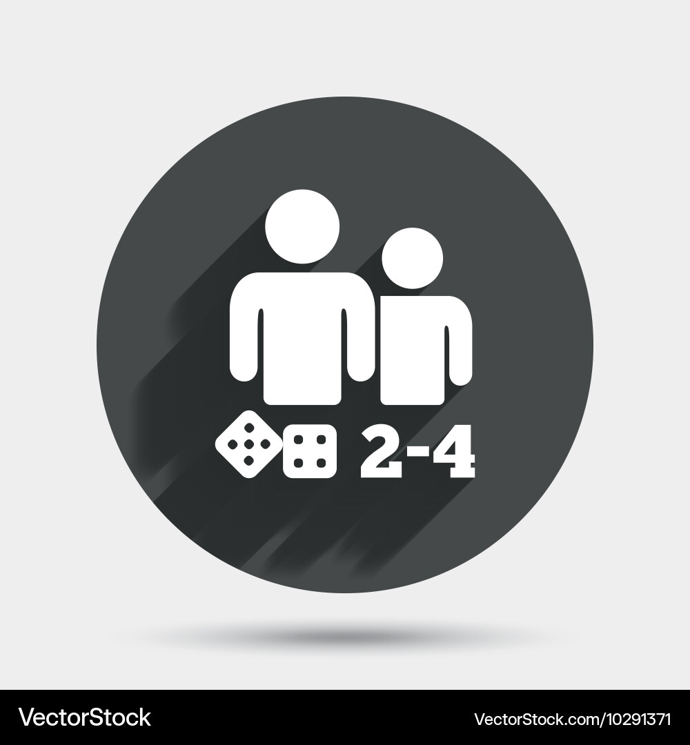 Board games sign icon 2-4 players symbol Vector Image