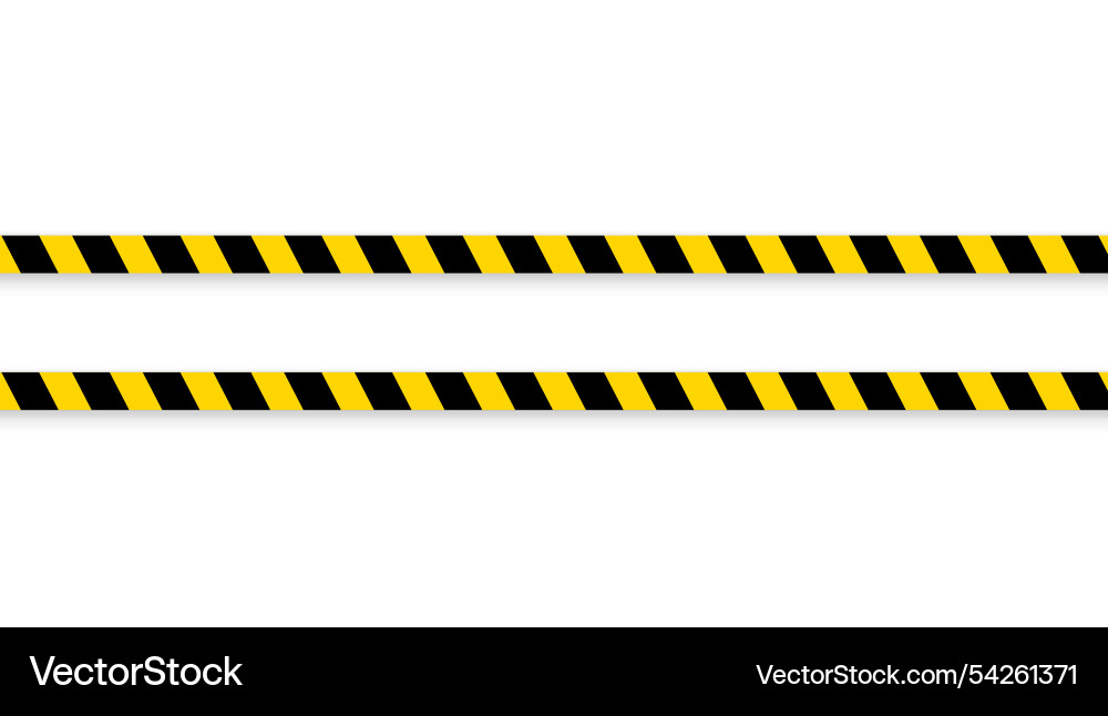 Caution tape warning stop line with yellow Vector Image