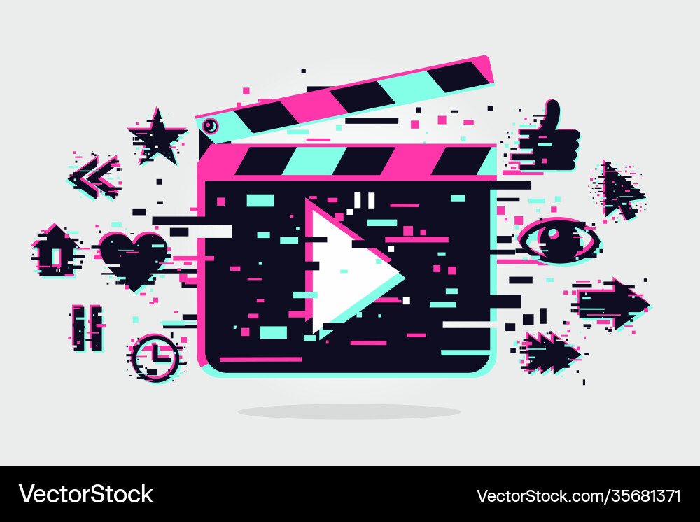 Cinema background banner with movie Royalty Free Vector