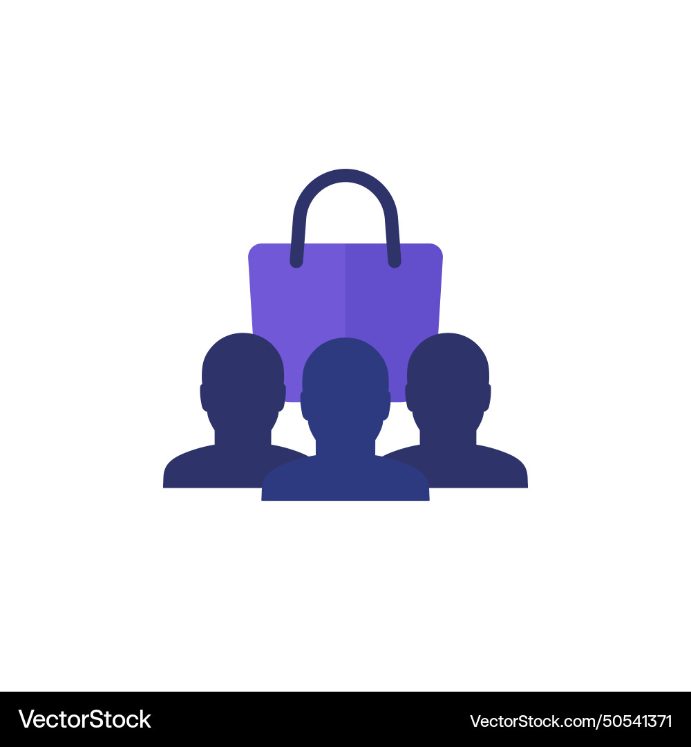 Customers icon on white Royalty Free Vector Image