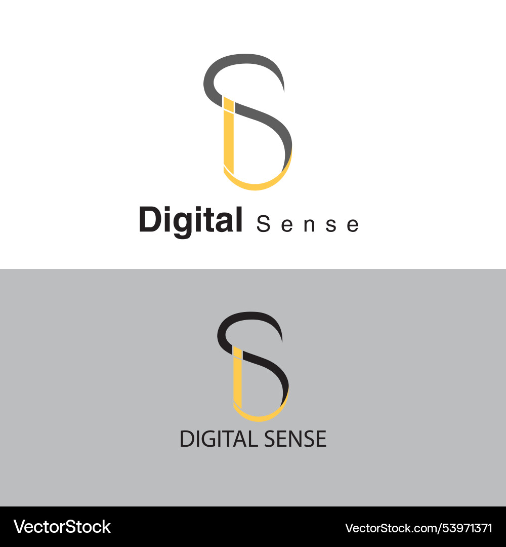 Ds letter logo digital unique Royalty Free Vector Image