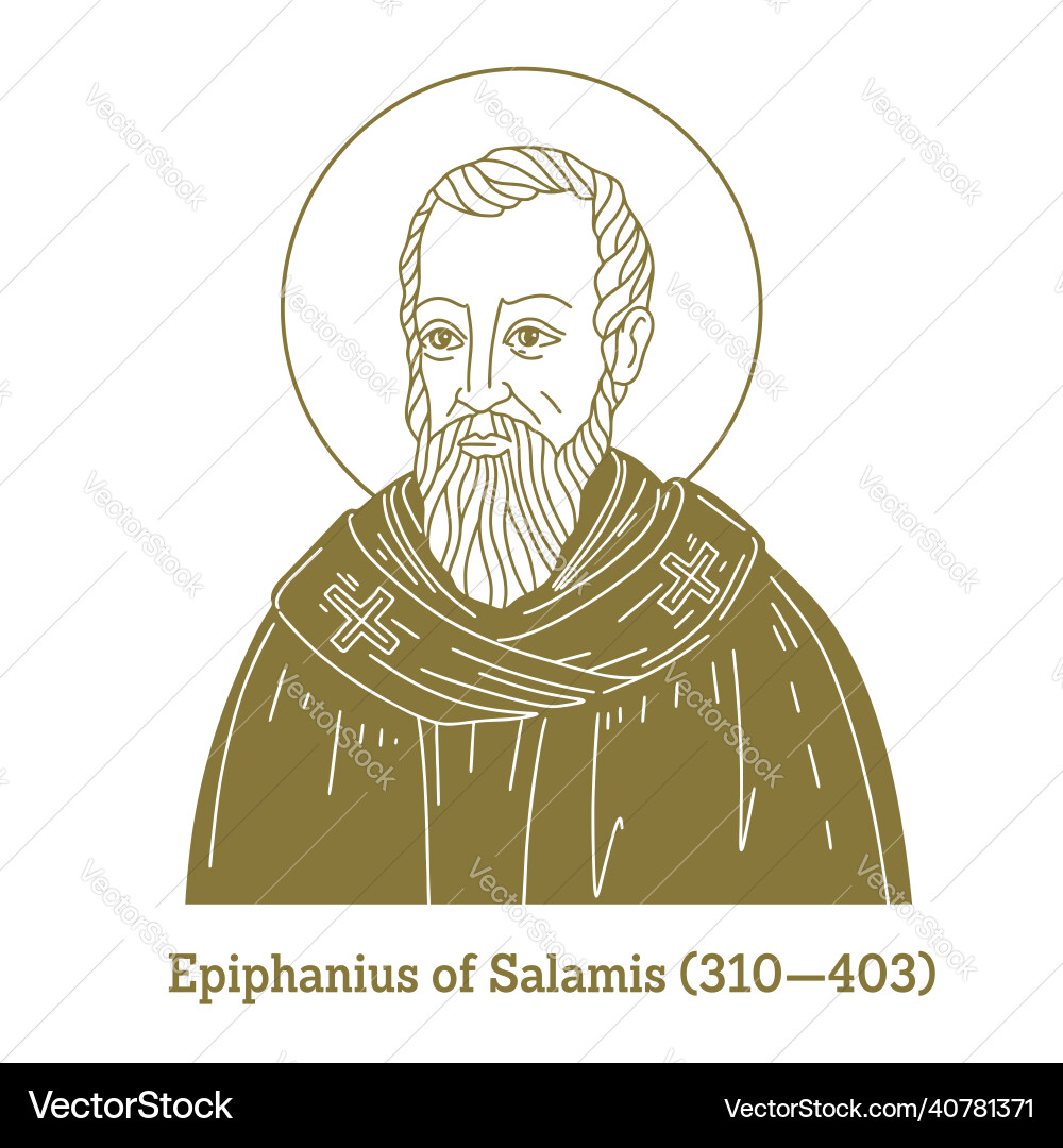 Epiphanius of salamis Royalty Free Vector Image