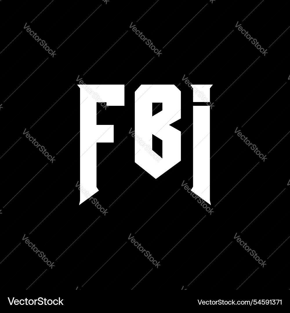 Fbi letter logo design for technology company Vector Image