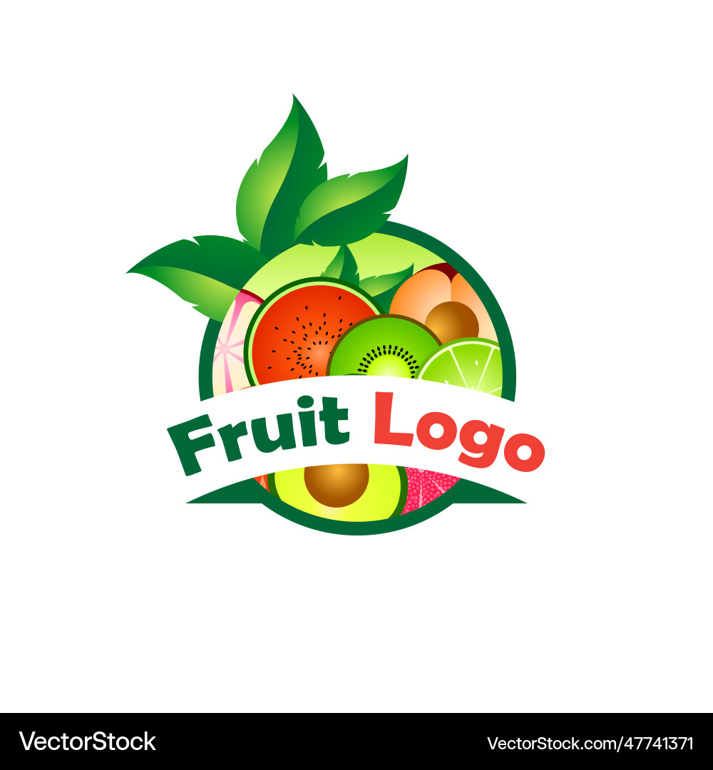 Fruit logo design Royalty Free Vector Image - VectorStock
