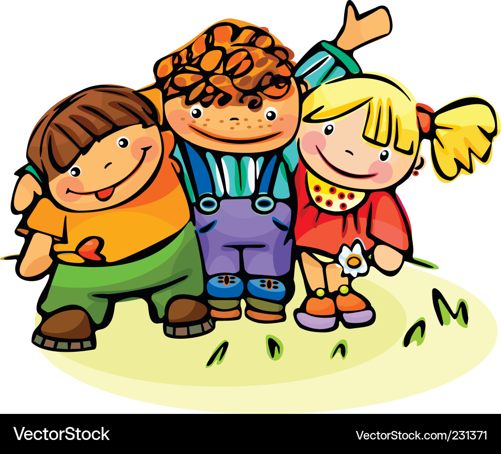 Happy children Royalty Free Vector Image - VectorStock