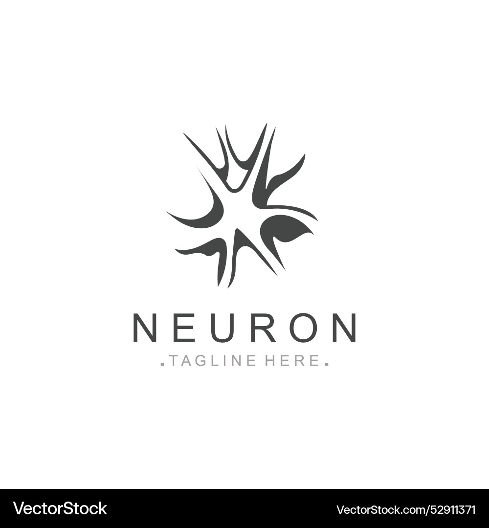 Neuron logo or nerve cell healthy abstract Vector Image