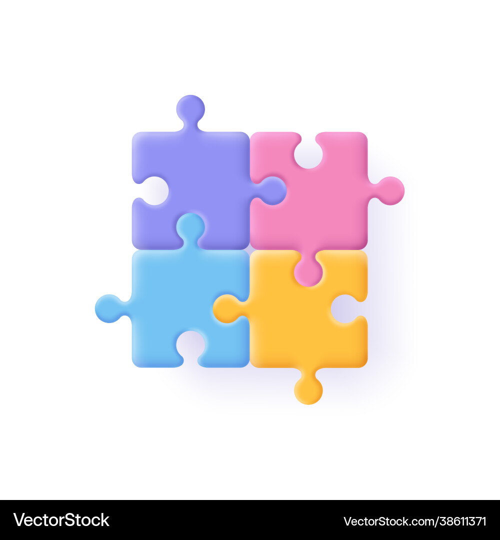 Puzzle jigsaw incomplete data concept Royalty Free Vector