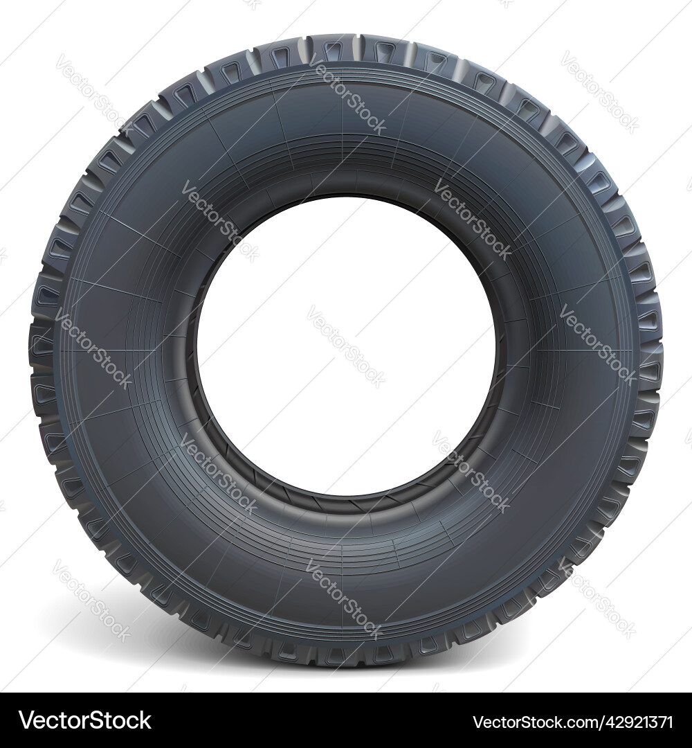 Rubber truck tire with protector Royalty Free Vector Image