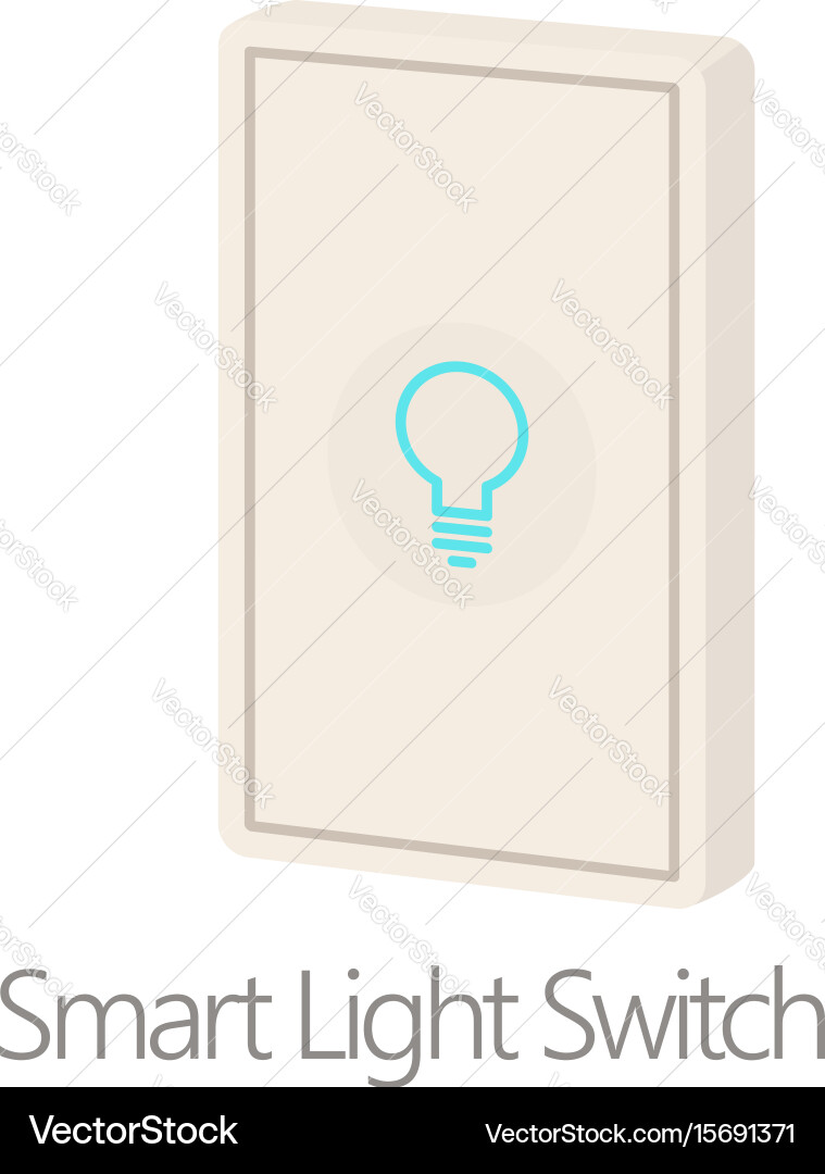 Smart Lichtschalter Icon Cartoon Stil Lizenzfreier Vektor
