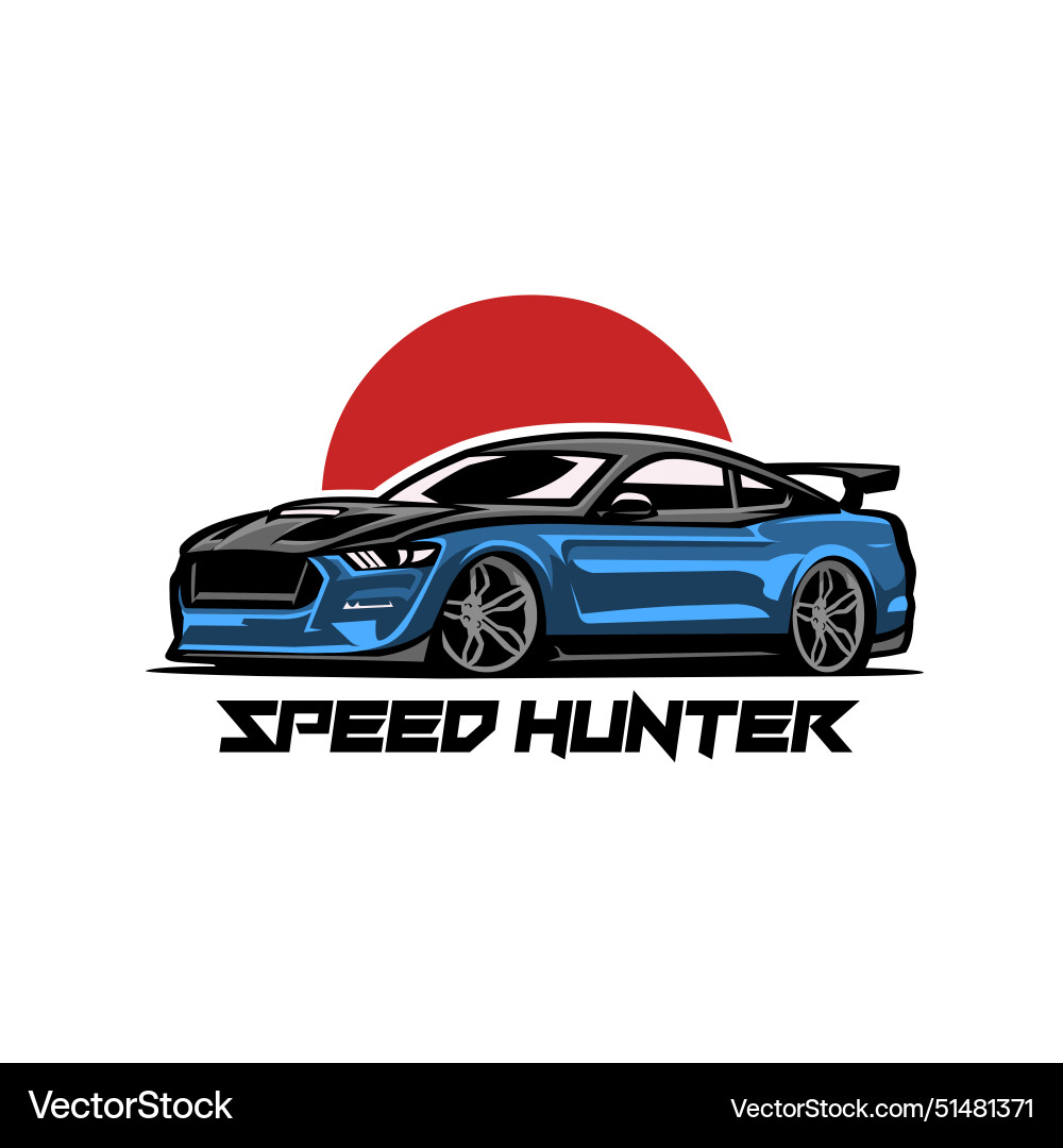 Speed Hunter Car Logo - Automotive Royalty Free Vector Image