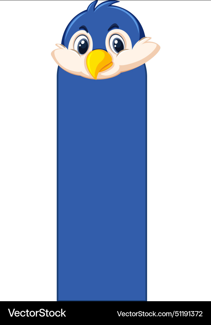 A playful blue penguin Royalty Free Vector Image