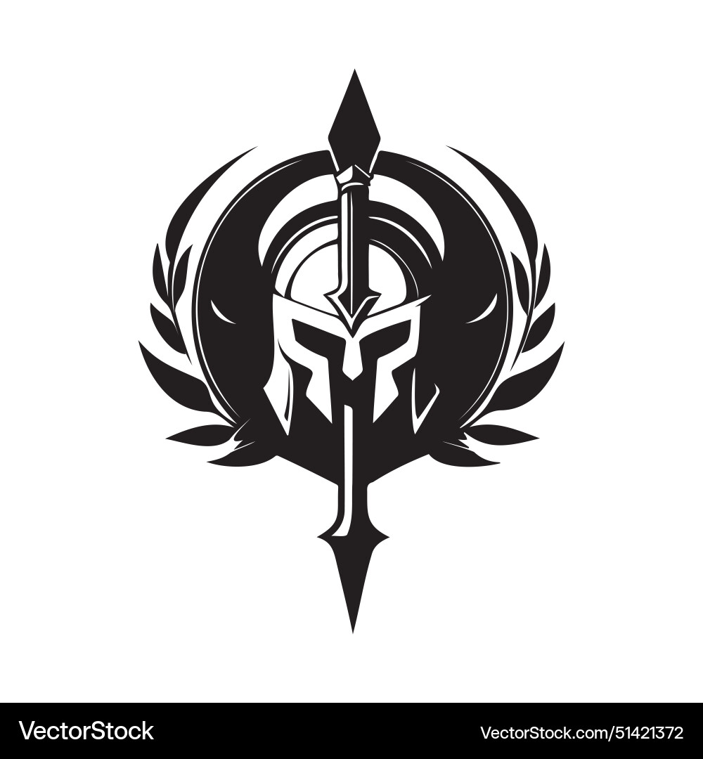A warrior logo showing valor and destiny Vector Image