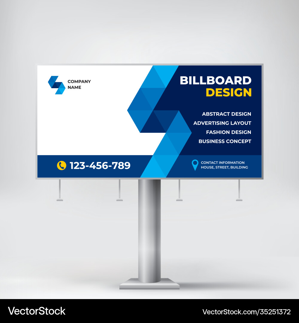 Billboard design a modern for placing Royalty Free Vector