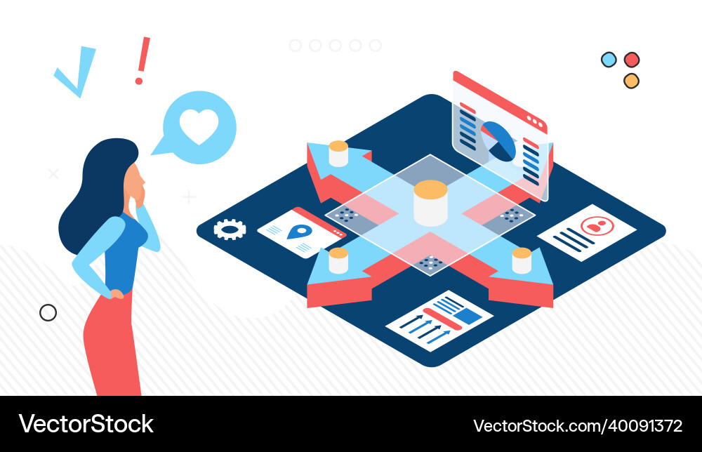 Modernization of business processes improvement Vector Image