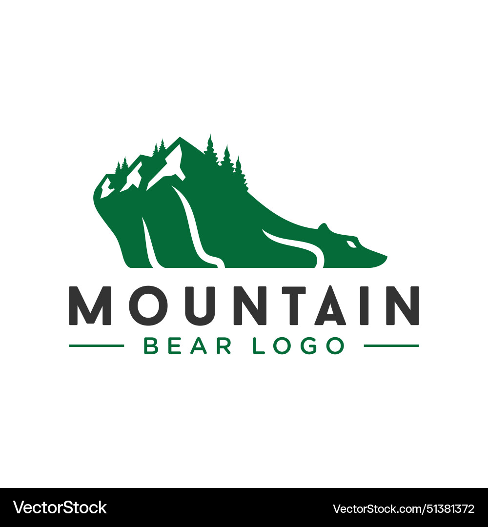 Mountain bear logo Royalty Free Vector Image - VectorStock