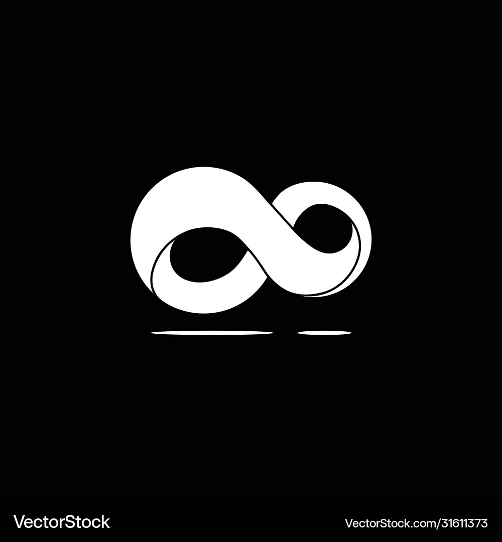 Abstraktes 3d Infinity Band Logo Lizenzfreies Vektorbild