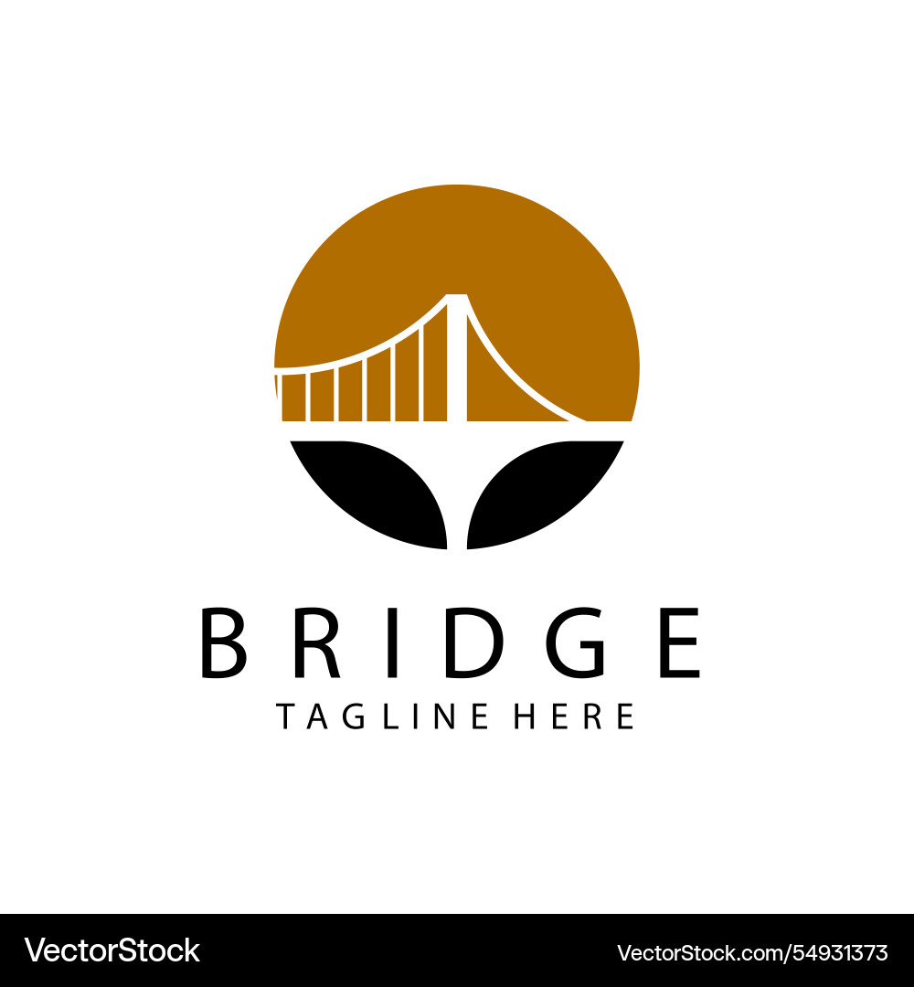 Bridge logo design template Royalty Free Vector Image